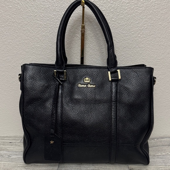 Bana Bana | Bags | Bana Bana Black Pebbled Leather Tote | Poshmark